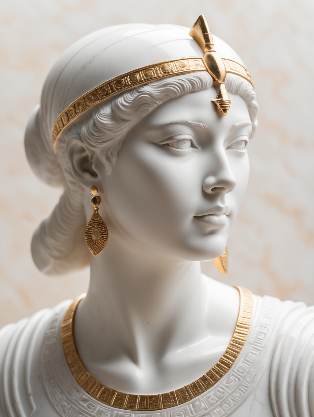 Premium Free ai Images | cleopatra marble statue