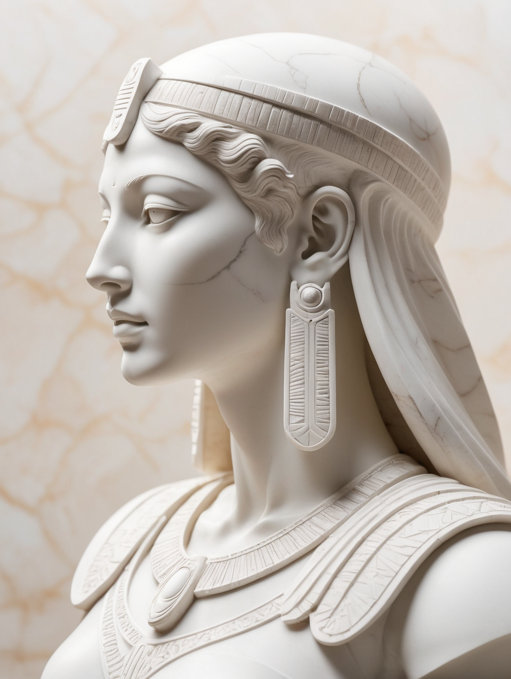 Premium Free ai Images | cleopatra marble statue