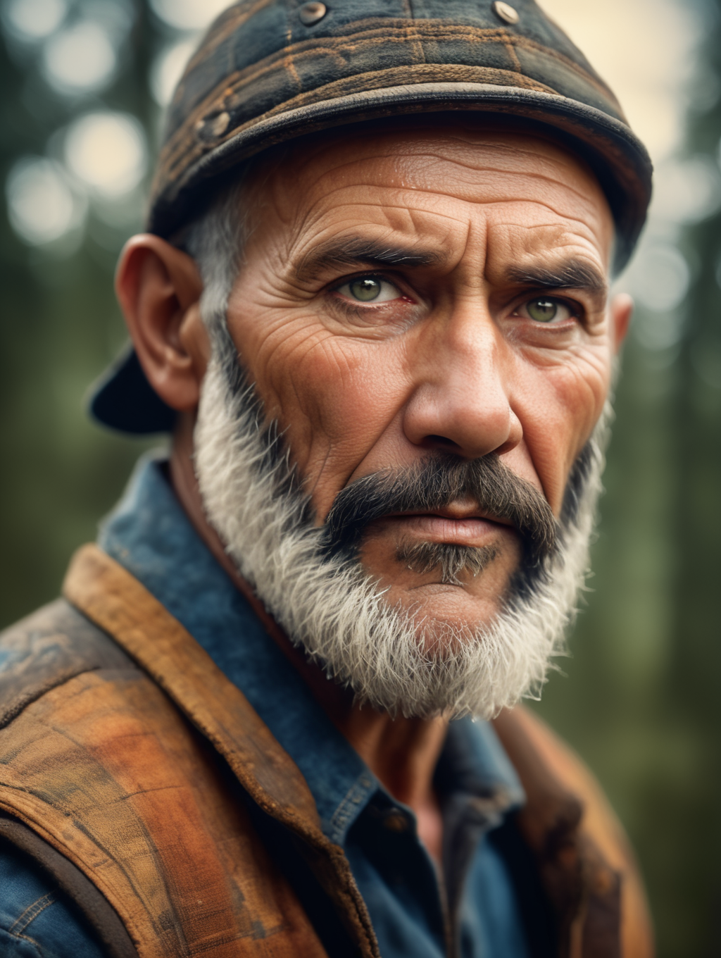 Premium Free ai Images | portrait of ancient canadian lumberjack elder ...