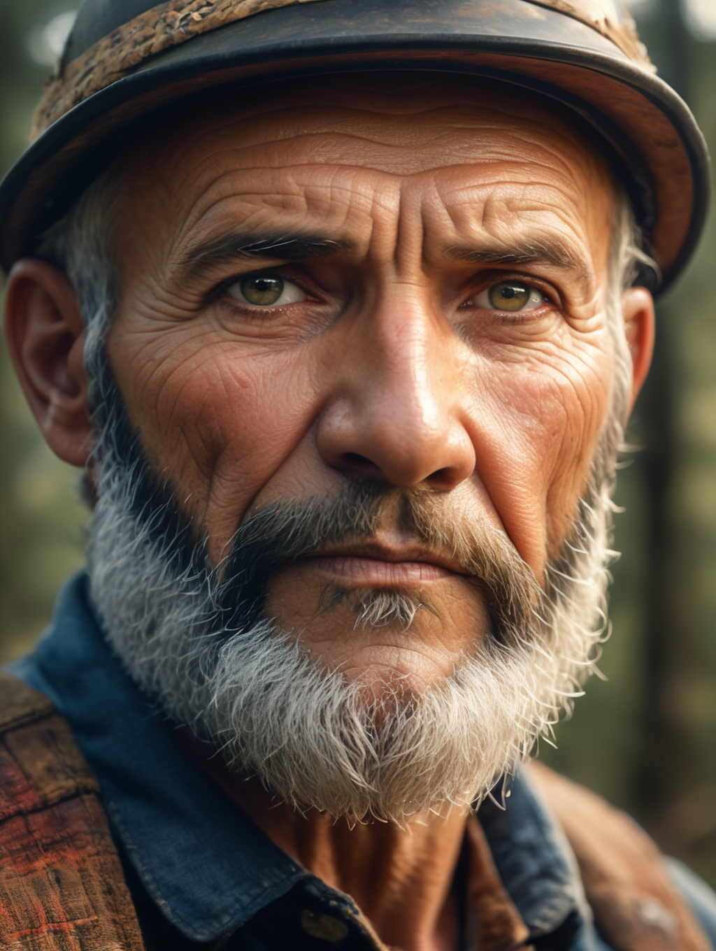 Premium Free ai Images | portrait of ancient canadian lumberjack elder ...