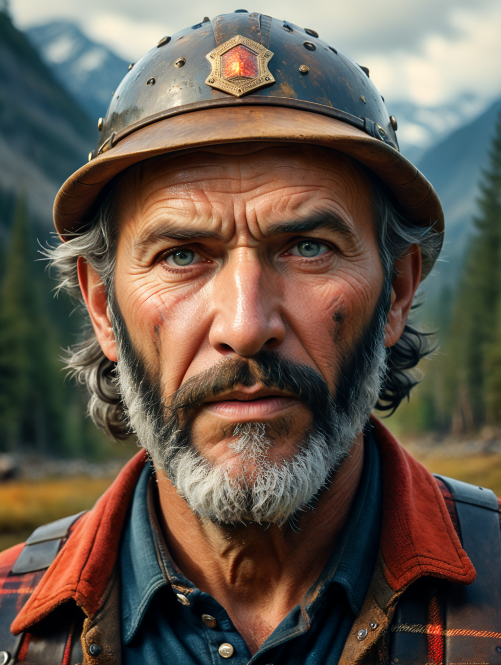 Premium Free ai Images | portrait of ancient canadian lumberjack elder ...