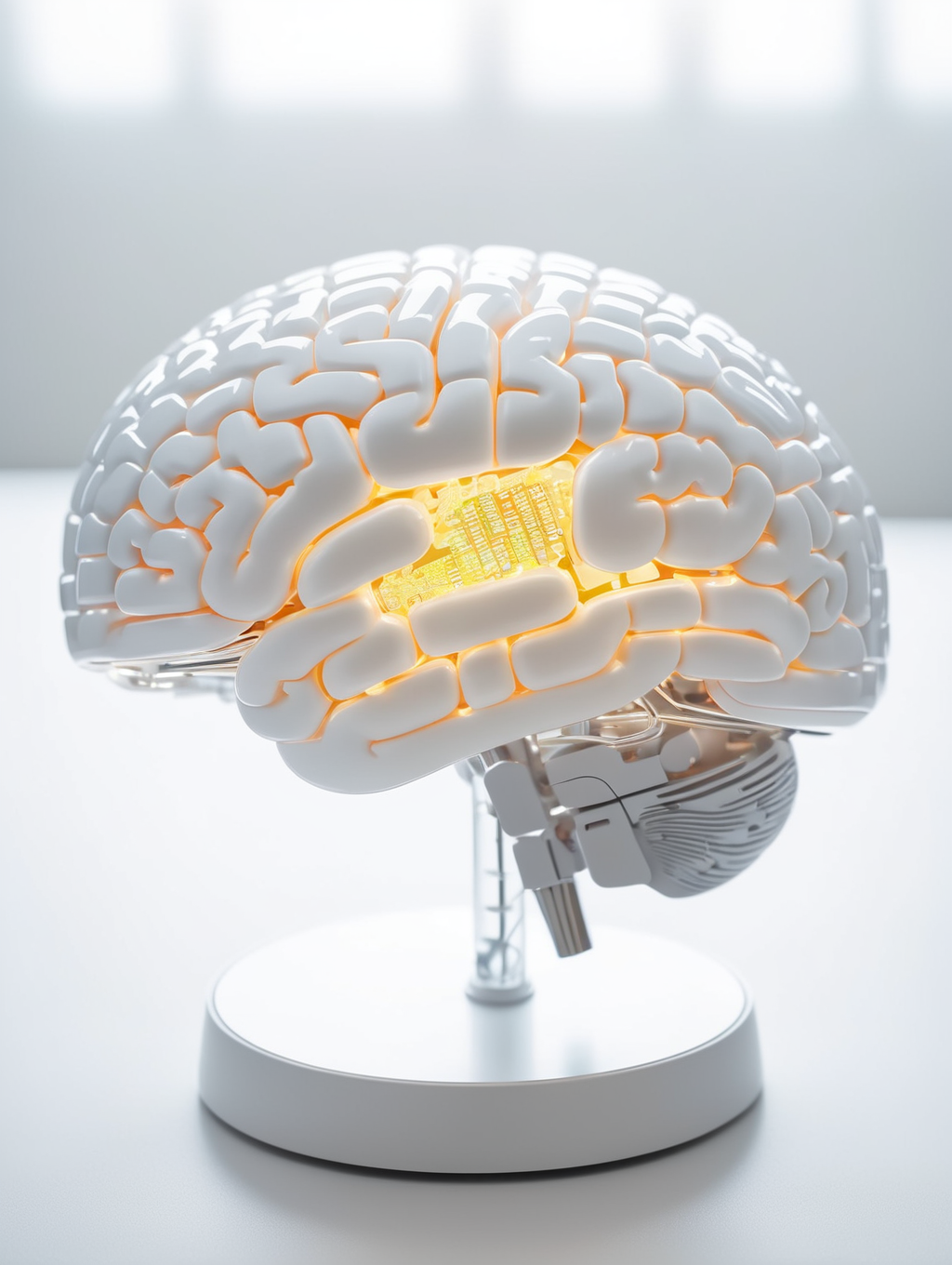Premium Free ai Images | brain made of polycarbonate with micro chips ...