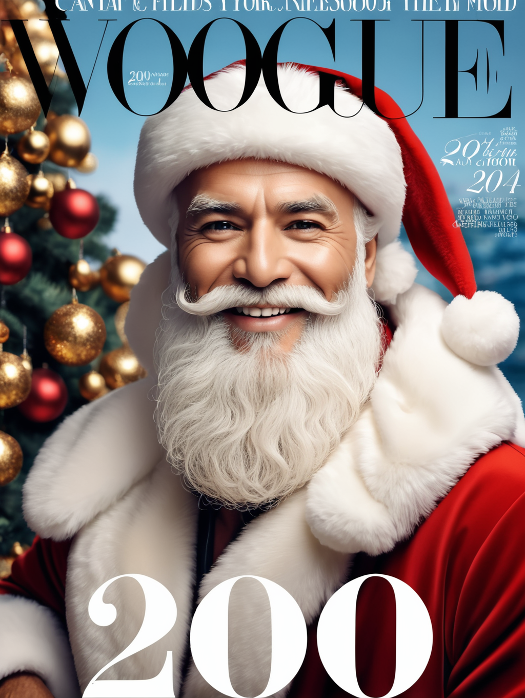 Premium Free ai Images | happy new year holiday mood santa on the cover ...
