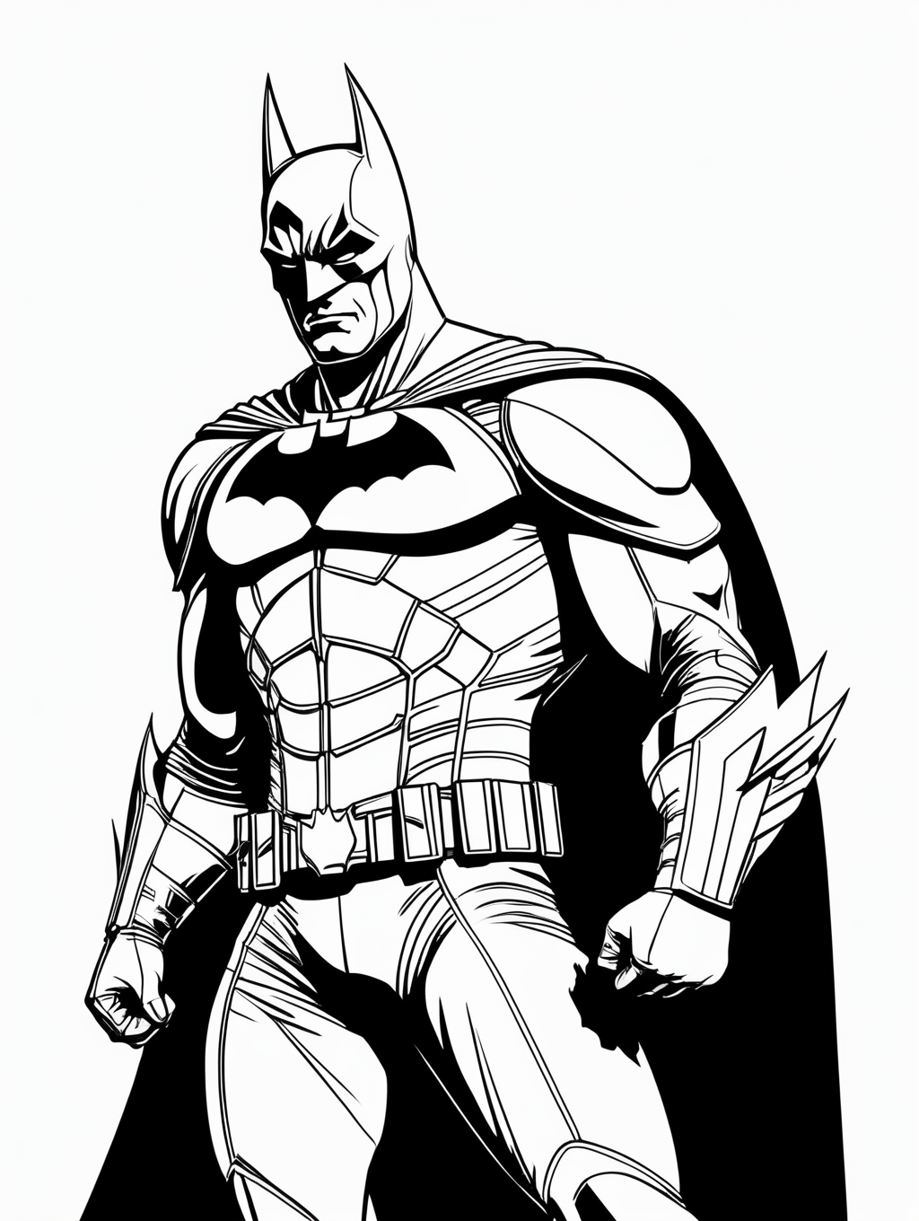 Premium Free ai Images | batman in the style of basic simple line art ...