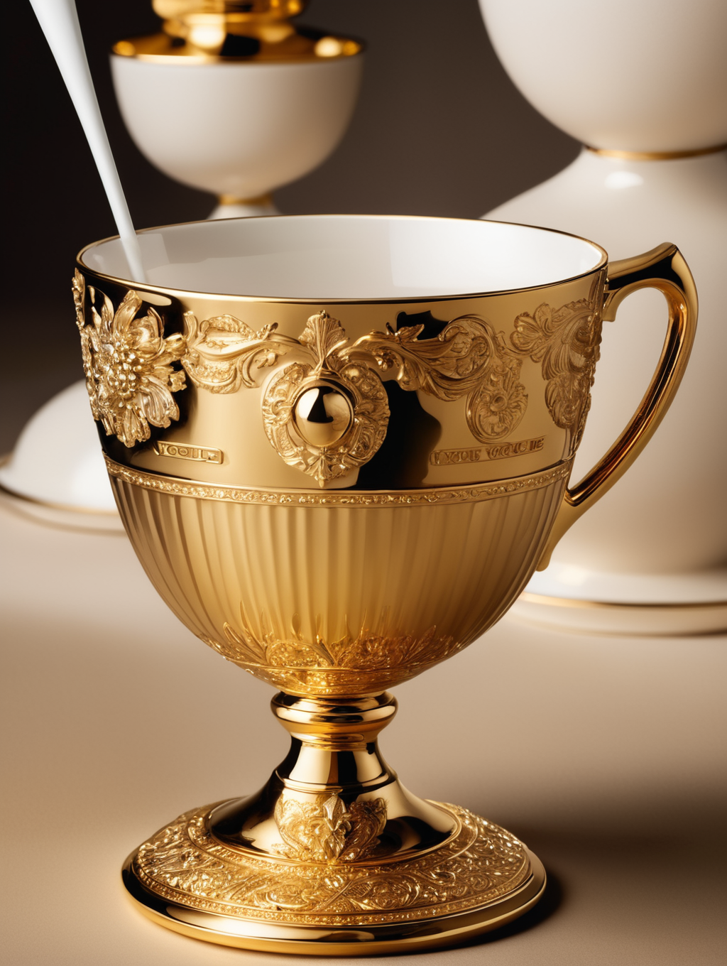 Premium Free ai Images | golden grail cup on the cover of vogue