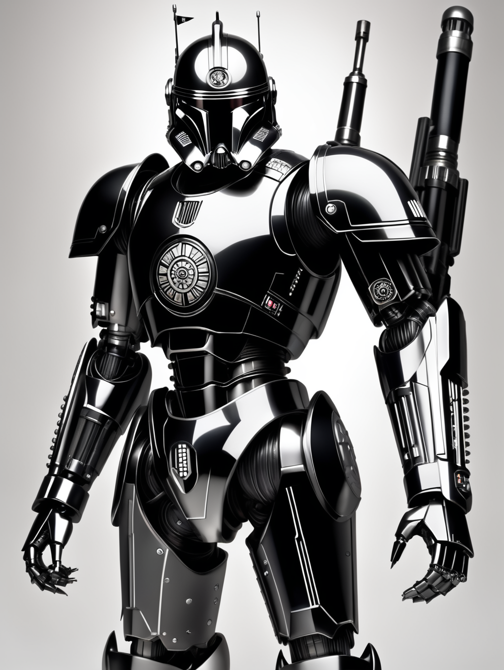 Premium Free ai Images | commando droid star wars full body battle pose ...