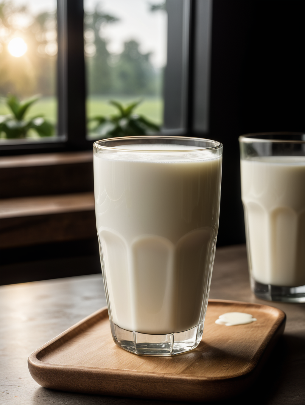 Premium Free ai Images | mockup of glass of milk