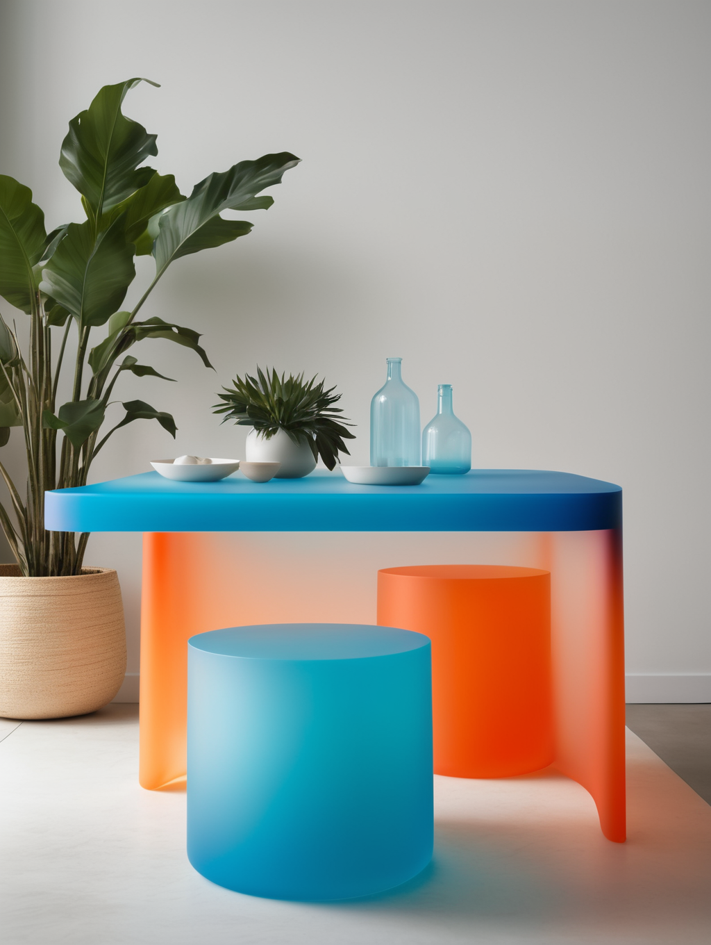 Premium Free ai Images | contemporary minimalist semi translucent ...