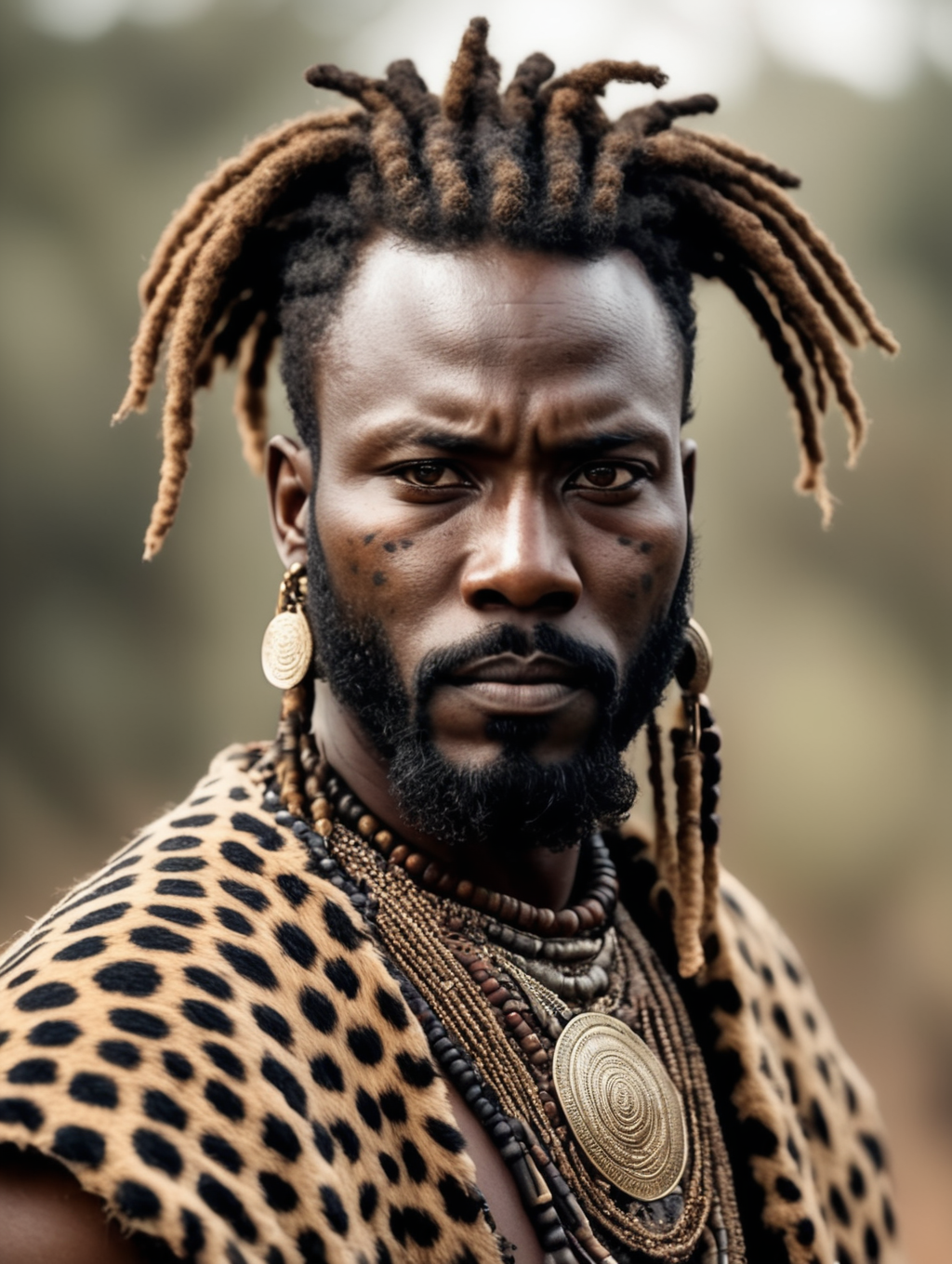 Premium Free ai Images | kenyan tribal warrior with dreadlocks and ...