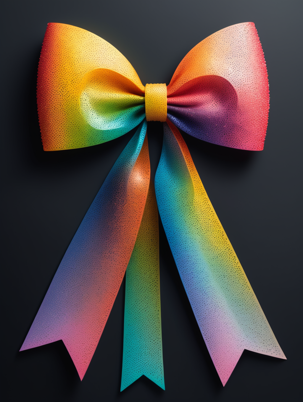 Premium Free ai Images | pointillism translucent bow on dark background ...