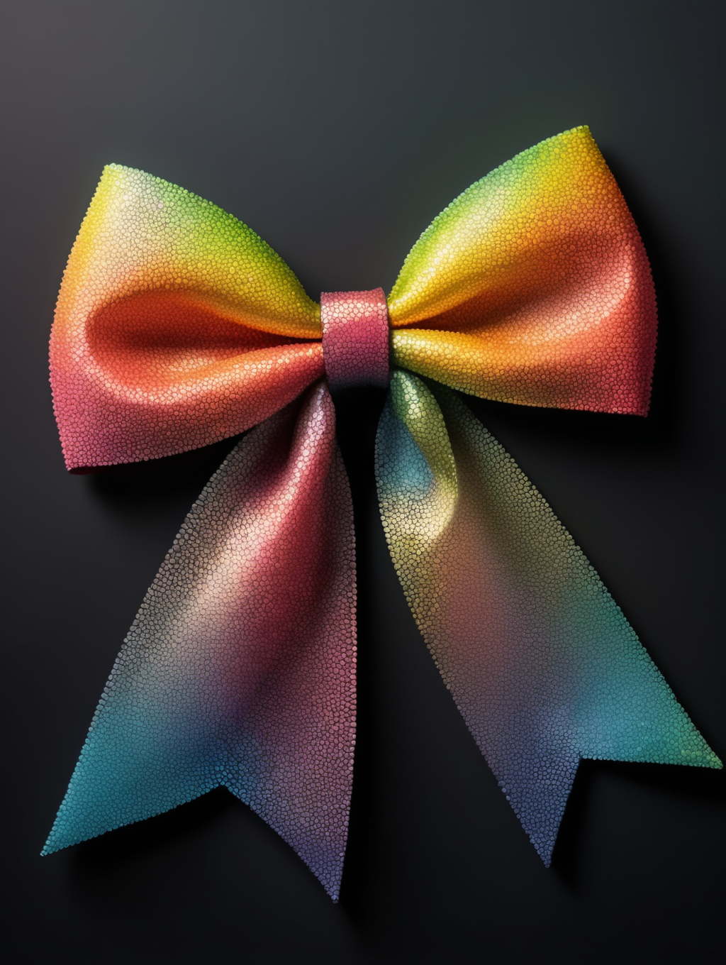 Premium Free ai Images | pointillism translucent bow on dark background ...
