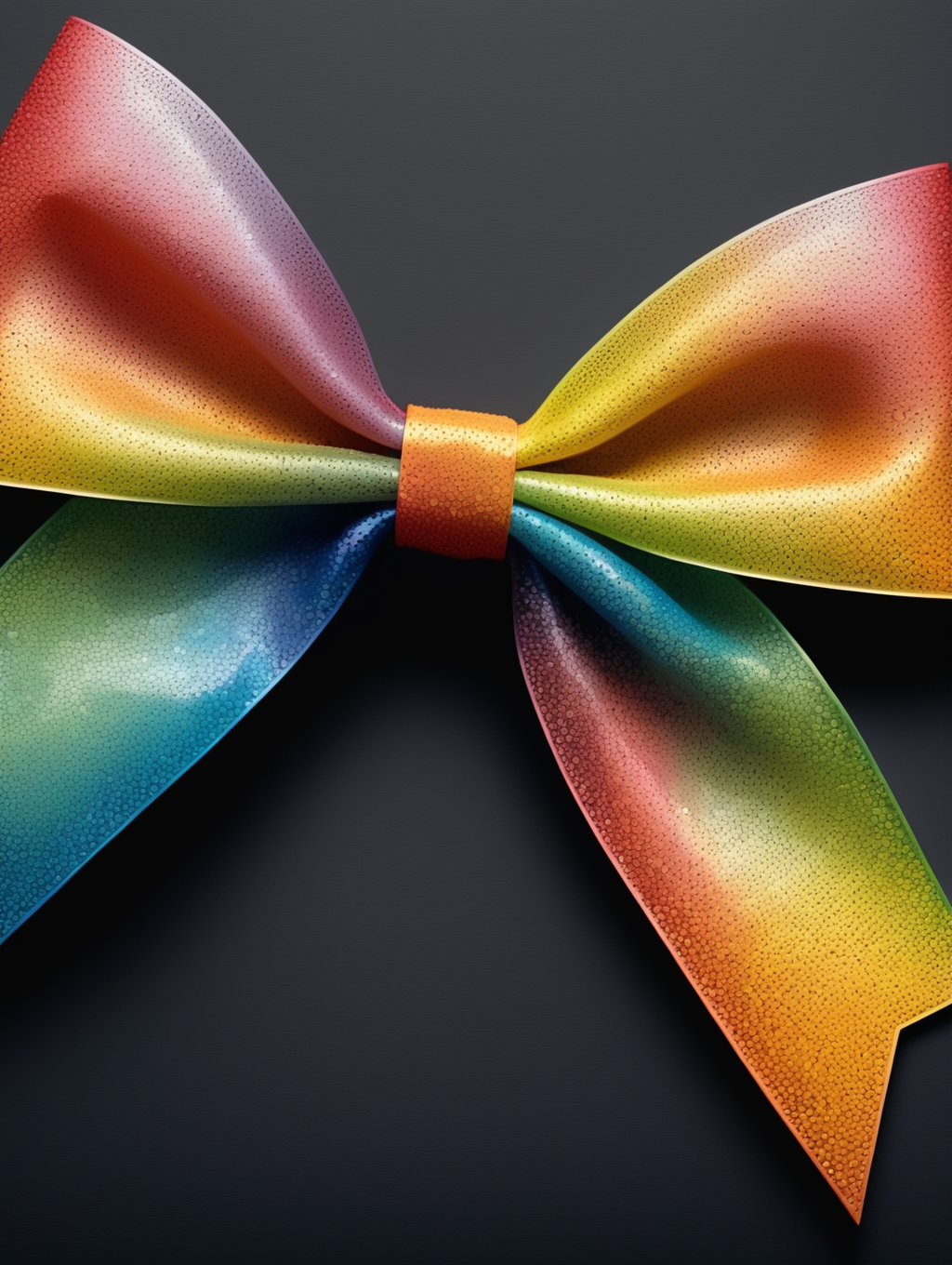 Premium Free ai Images | pointillism translucent bow on dark background ...