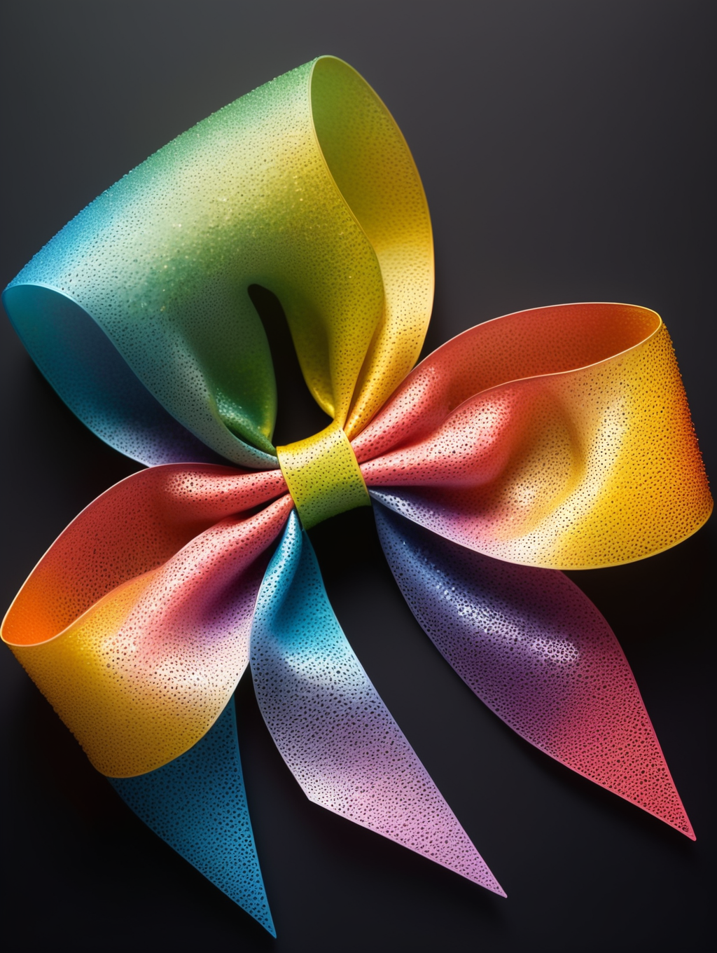 Premium Free ai Images | pointillism translucent bow on dark background ...
