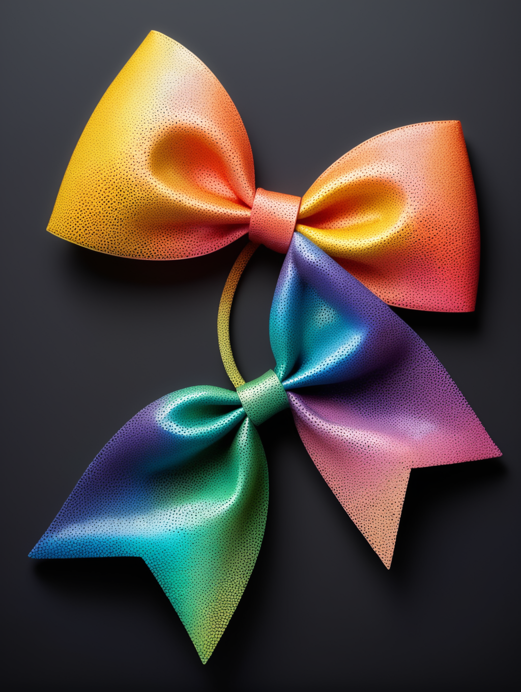 Premium Free ai Images | pointillism translucent bow on dark background ...