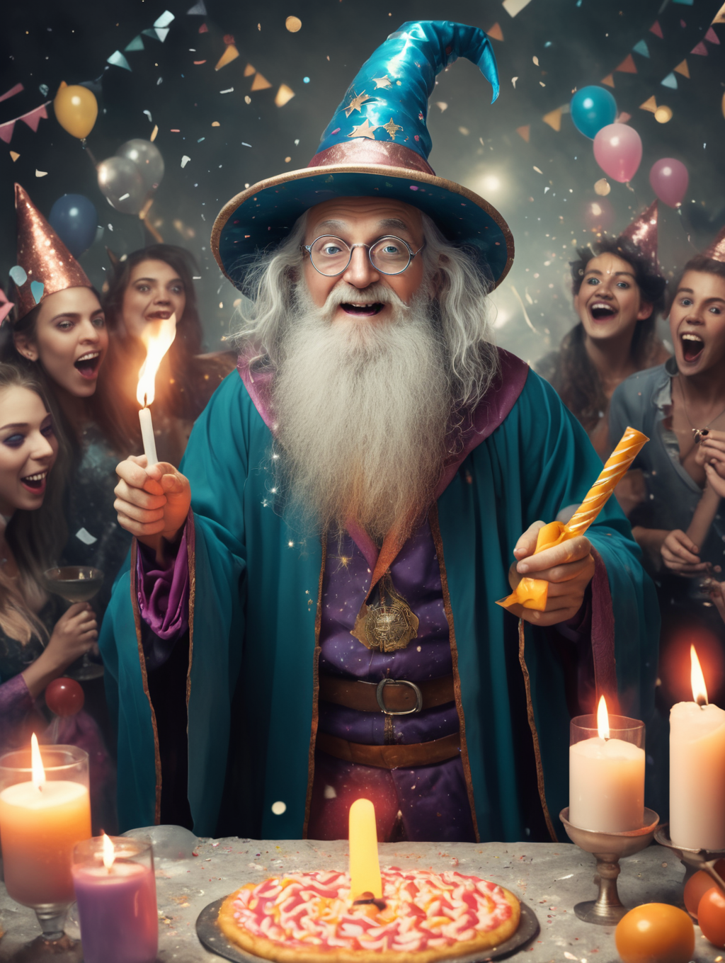 Premium Free ai Images | wizard in crazy party