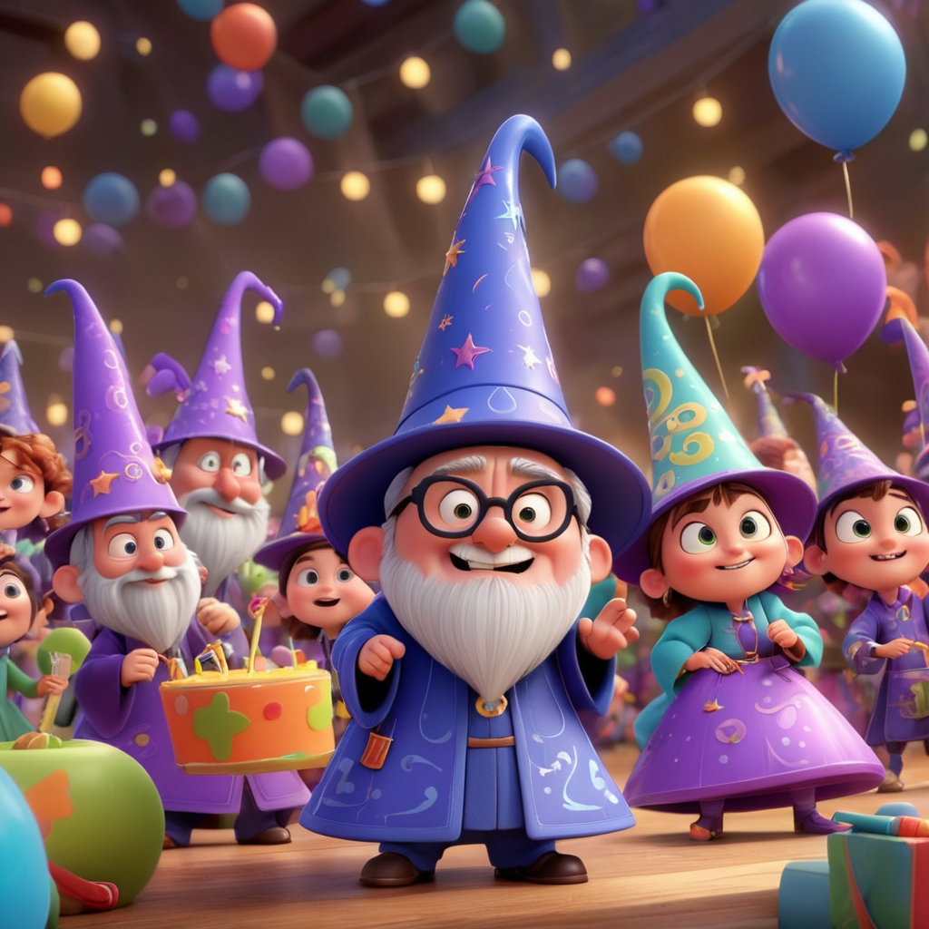 Premium Free ai Images | wizard in crazy party