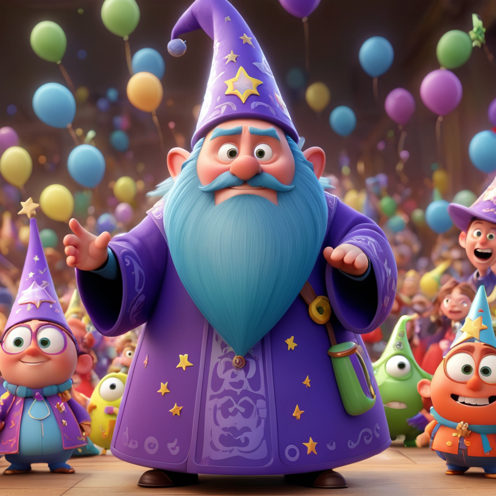 Premium Free ai Images | wizard in crazy party