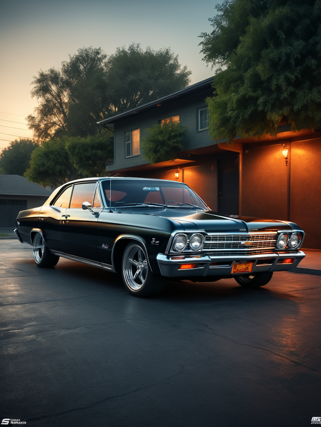 Premium Free ai Images | chevrolet impala widebody render lowered mesh ...