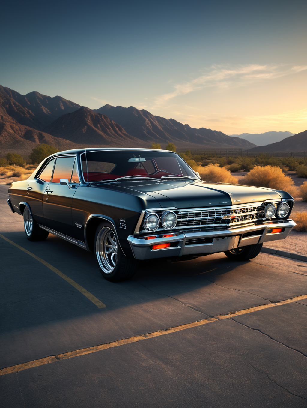 Premium Free ai Images | chevrolet impala widebody render lowered mesh ...