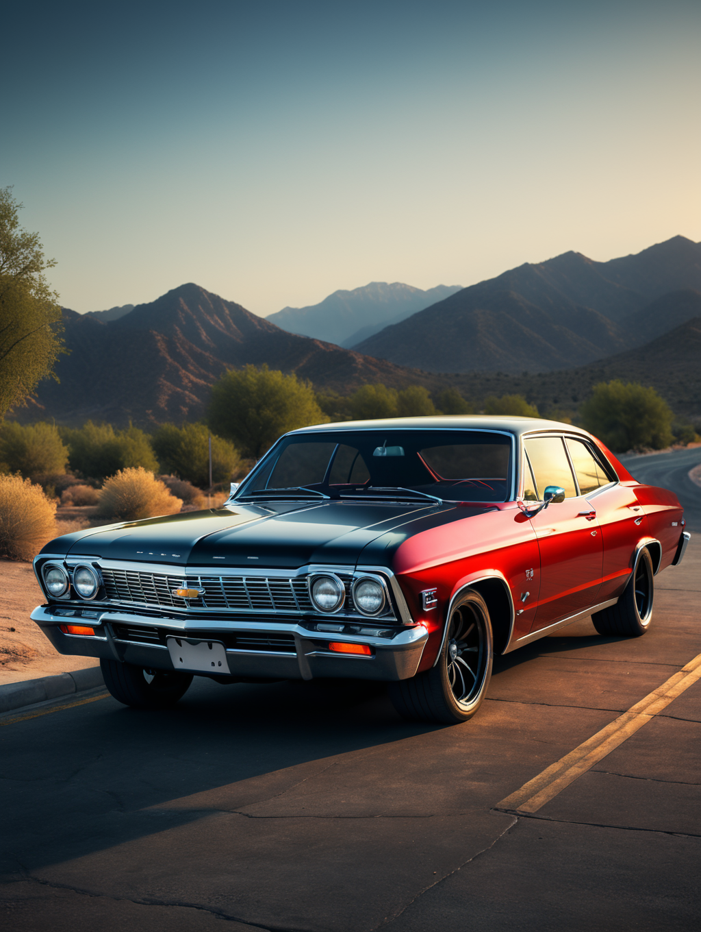 Premium Free ai Images | chevrolet impala widebody render lowered mesh ...