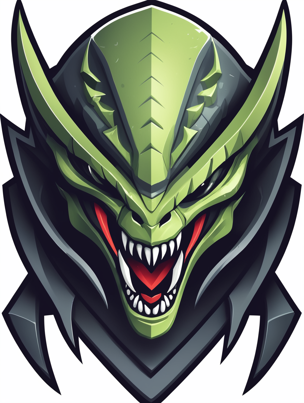 Premium Free ai Images | sharp teeth alien style esports logo detailed ...