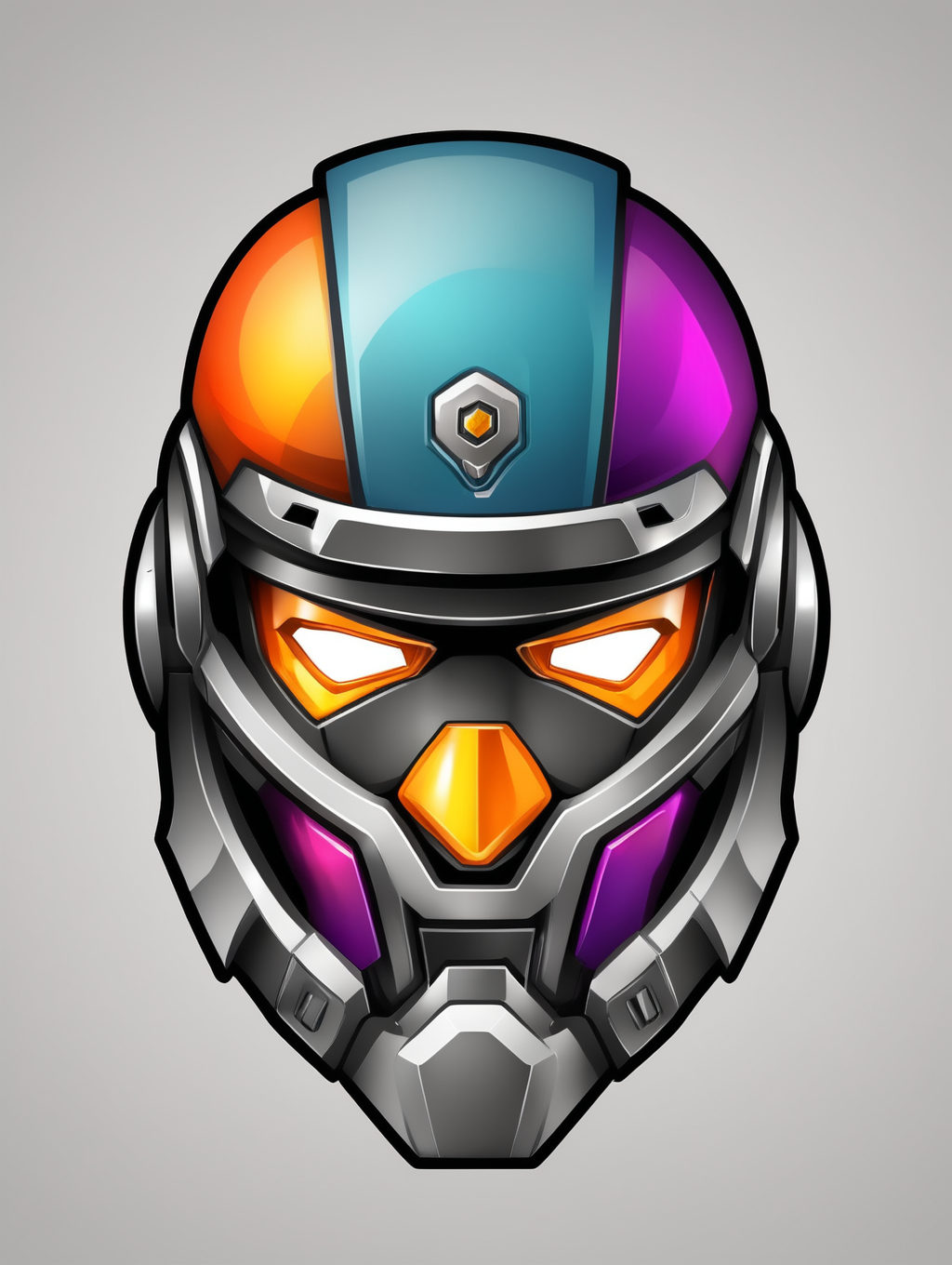 Premium Free ai Images | soldier robot mask mascot logo gaming bright ...