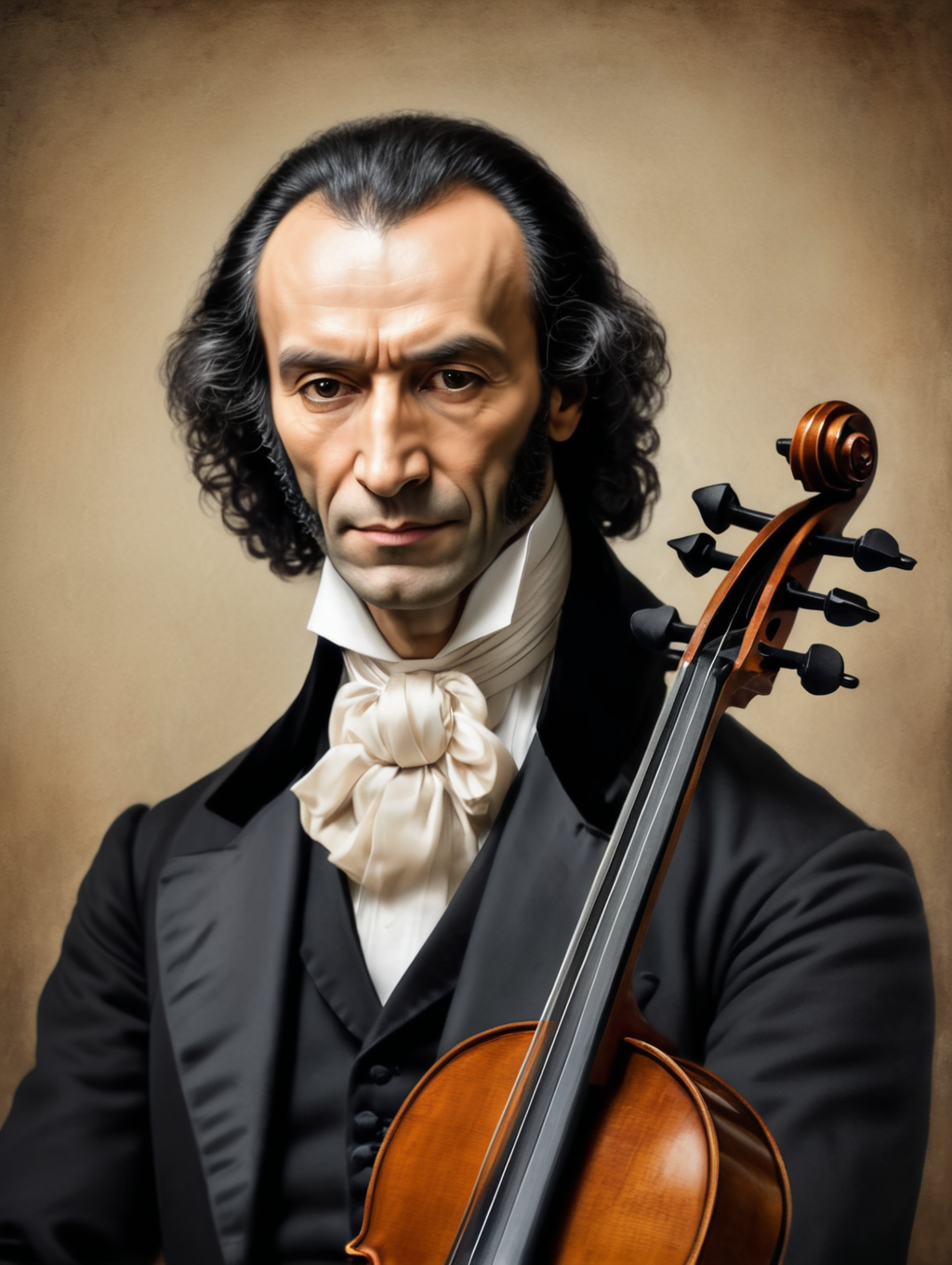 Premium Free ai Images | portrait of paganini that is why paganini is ...
