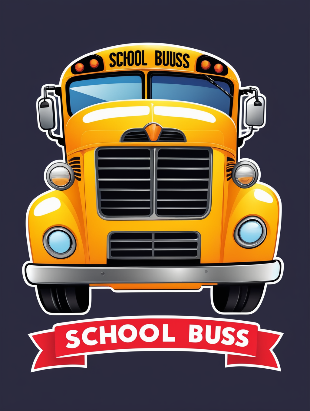 Premium Free ai Images | school bus vector logo mascot logo bright ...