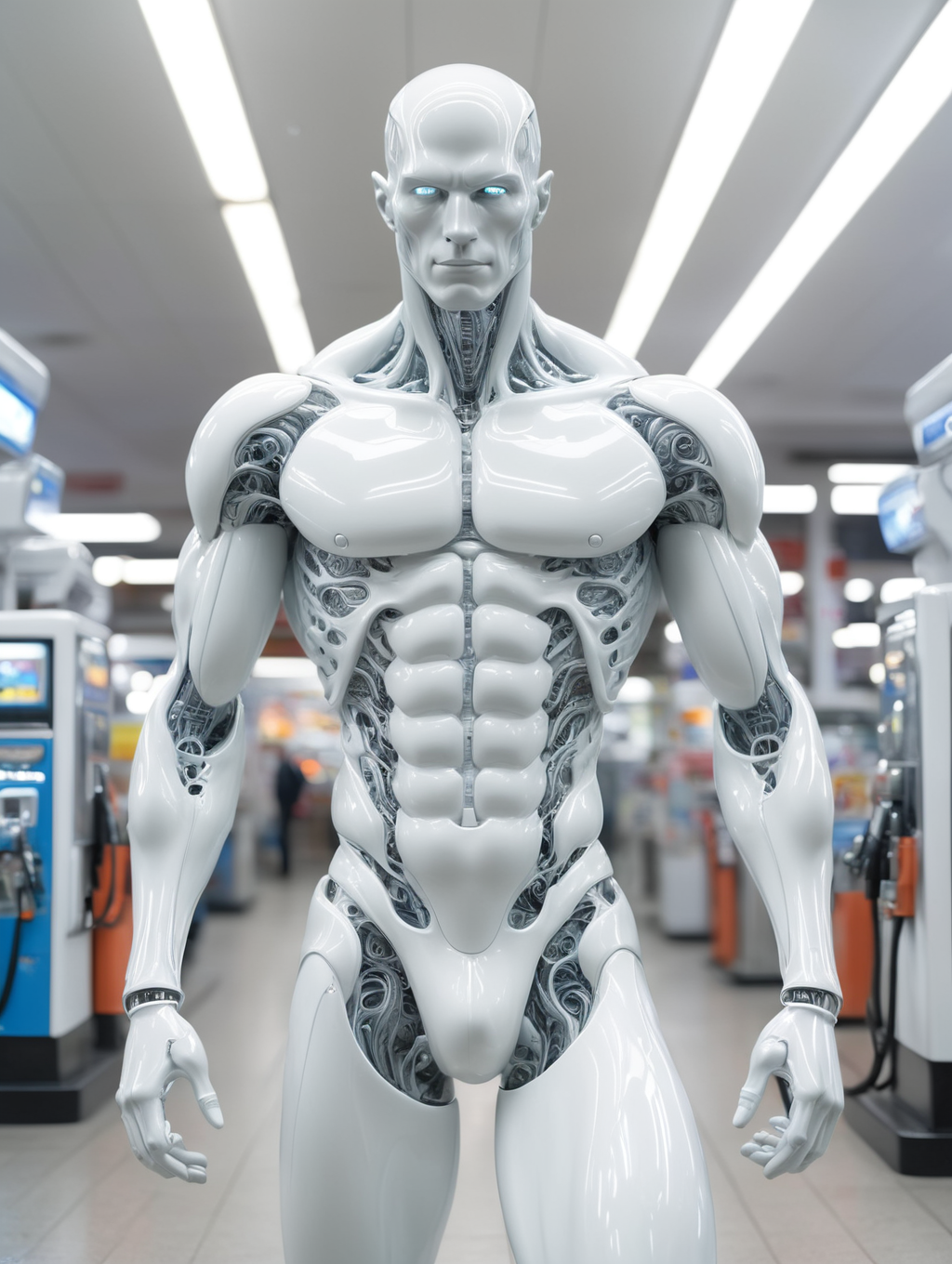 Premium Free ai Images | detailed photos of something humanoid men made ...