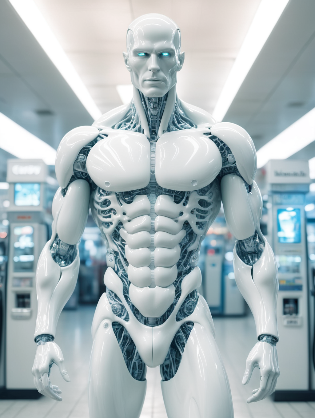 Premium Free ai Images | detailed photos of something humanoid men made ...