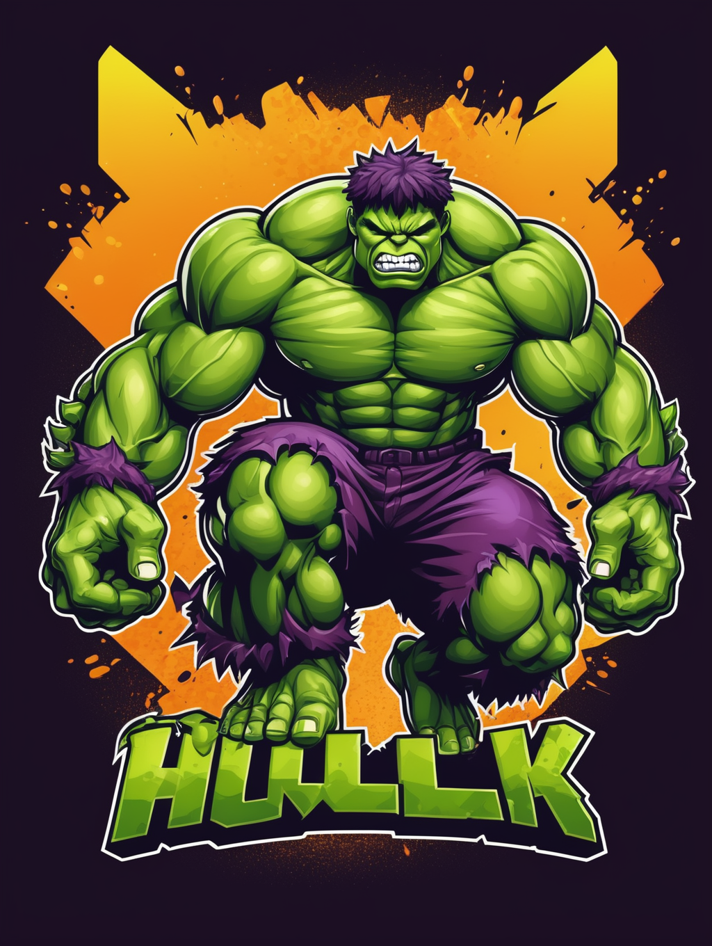 Premium Free ai Images | vector hulk smash mascot logo gaming bright ...