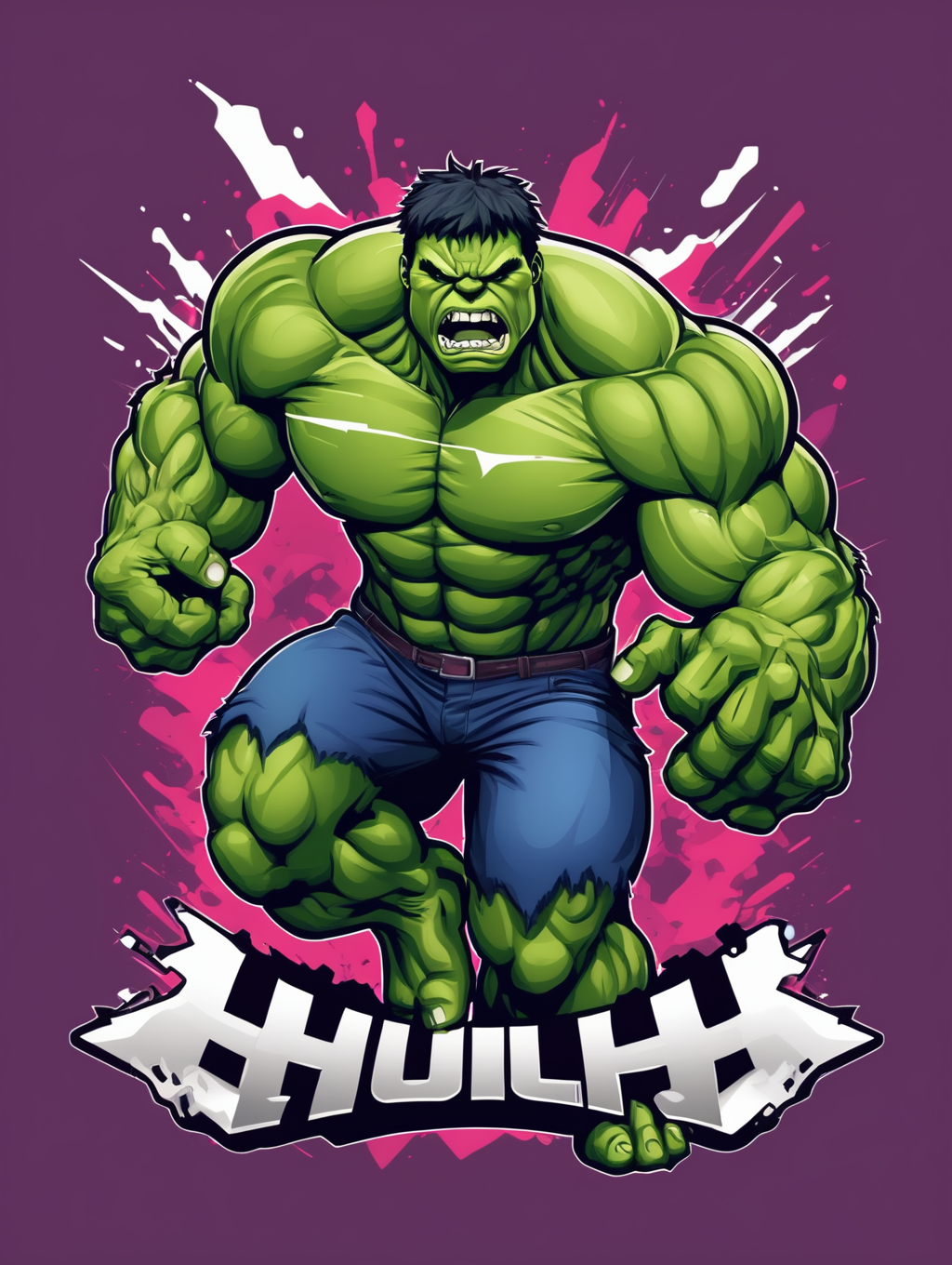 Premium Free ai Images | vector hulk smash mascot logo gaming bright ...