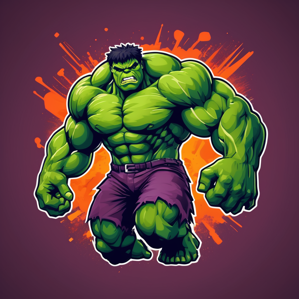 Premium Free ai Images | vector hulk smash mascot logo gaming bright colors gaming logo vector image