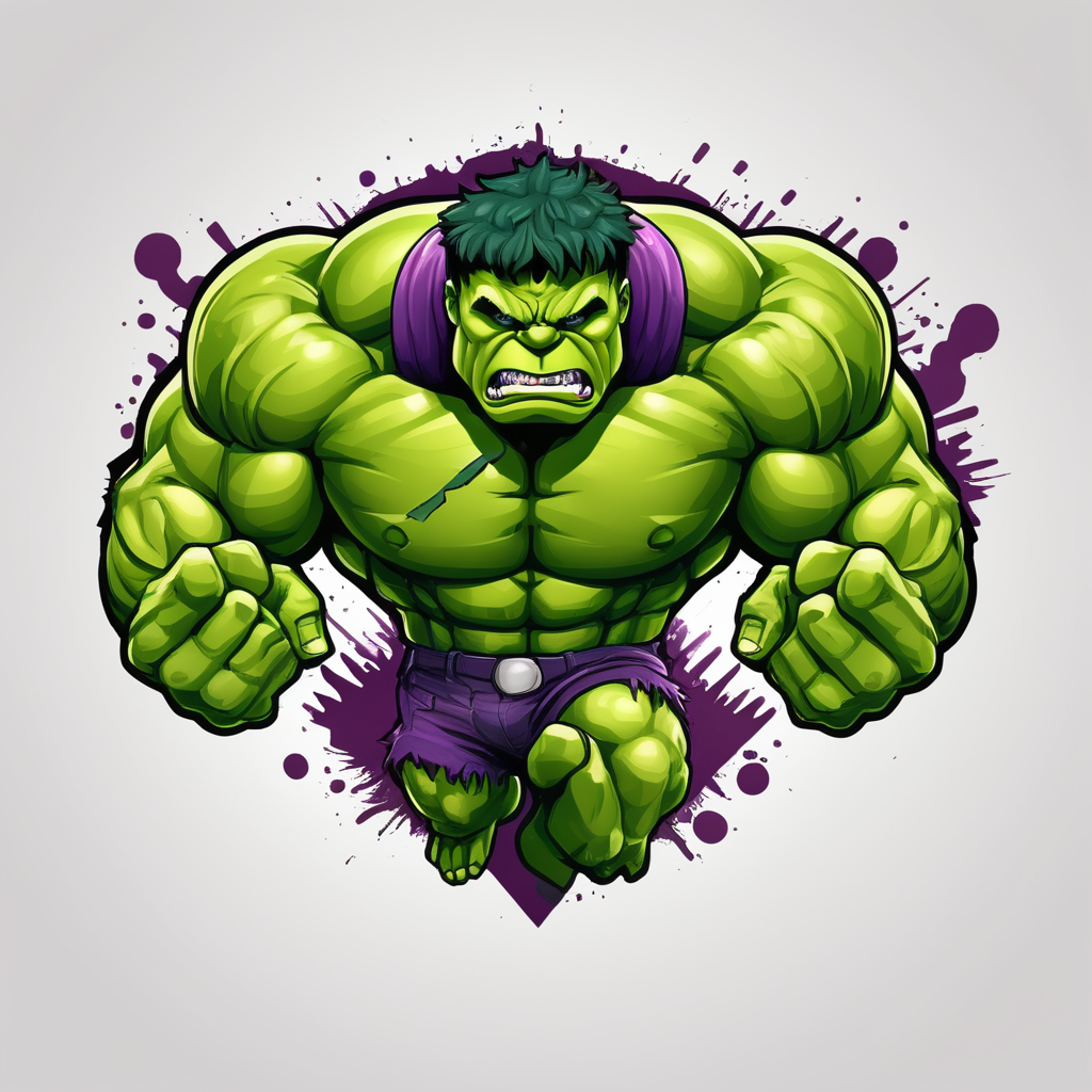 Premium Free ai Images | vector hulk smash mascot logo gaming bright ...