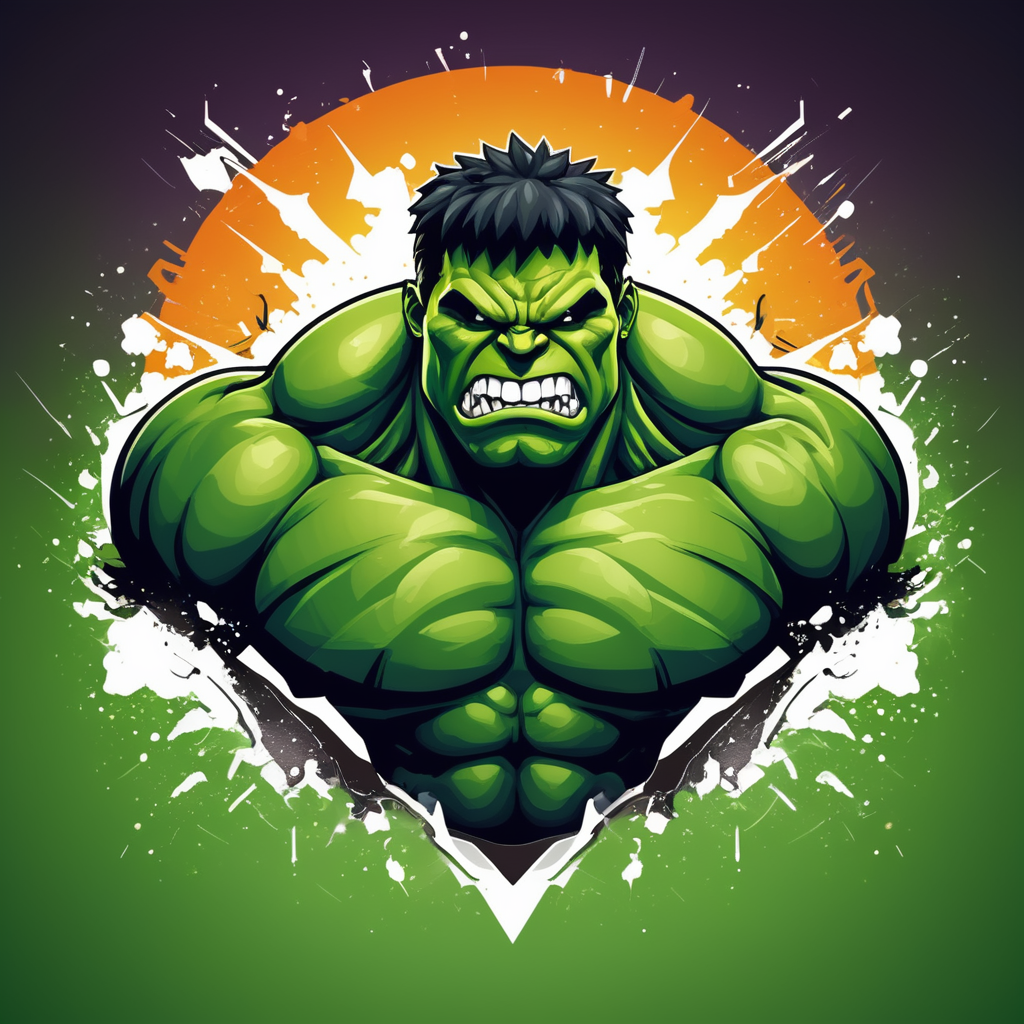 Premium Free ai Images | vector hulk smash mascot logo gaming bright ...