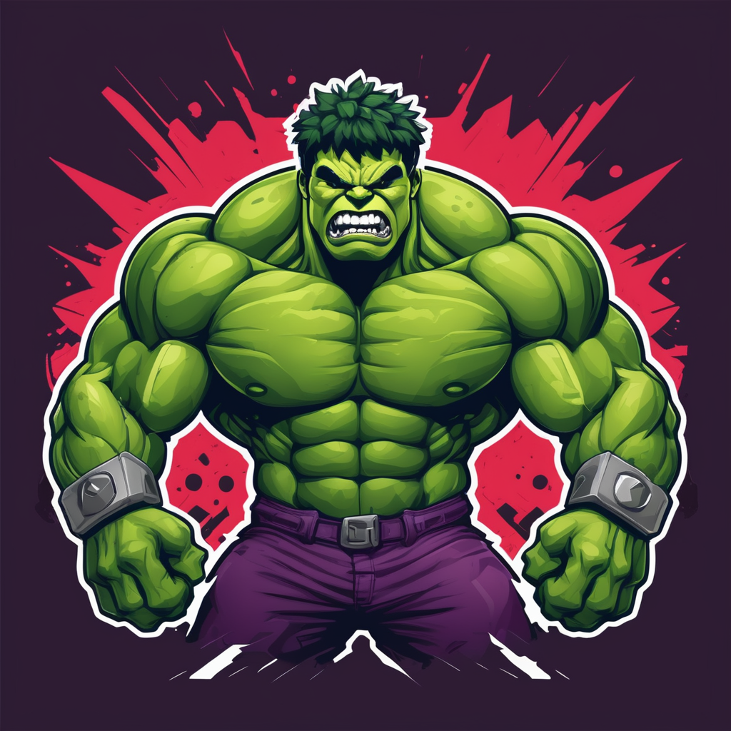 Premium Free ai Images | vector hulk smash mascot logo gaming bright ...