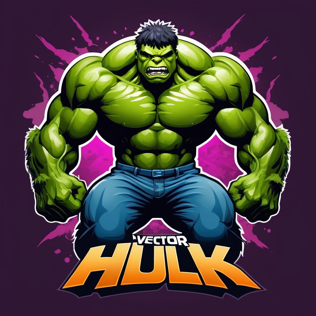 Premium Free ai Images | vector hulk smash mascot logo gaming bright ...