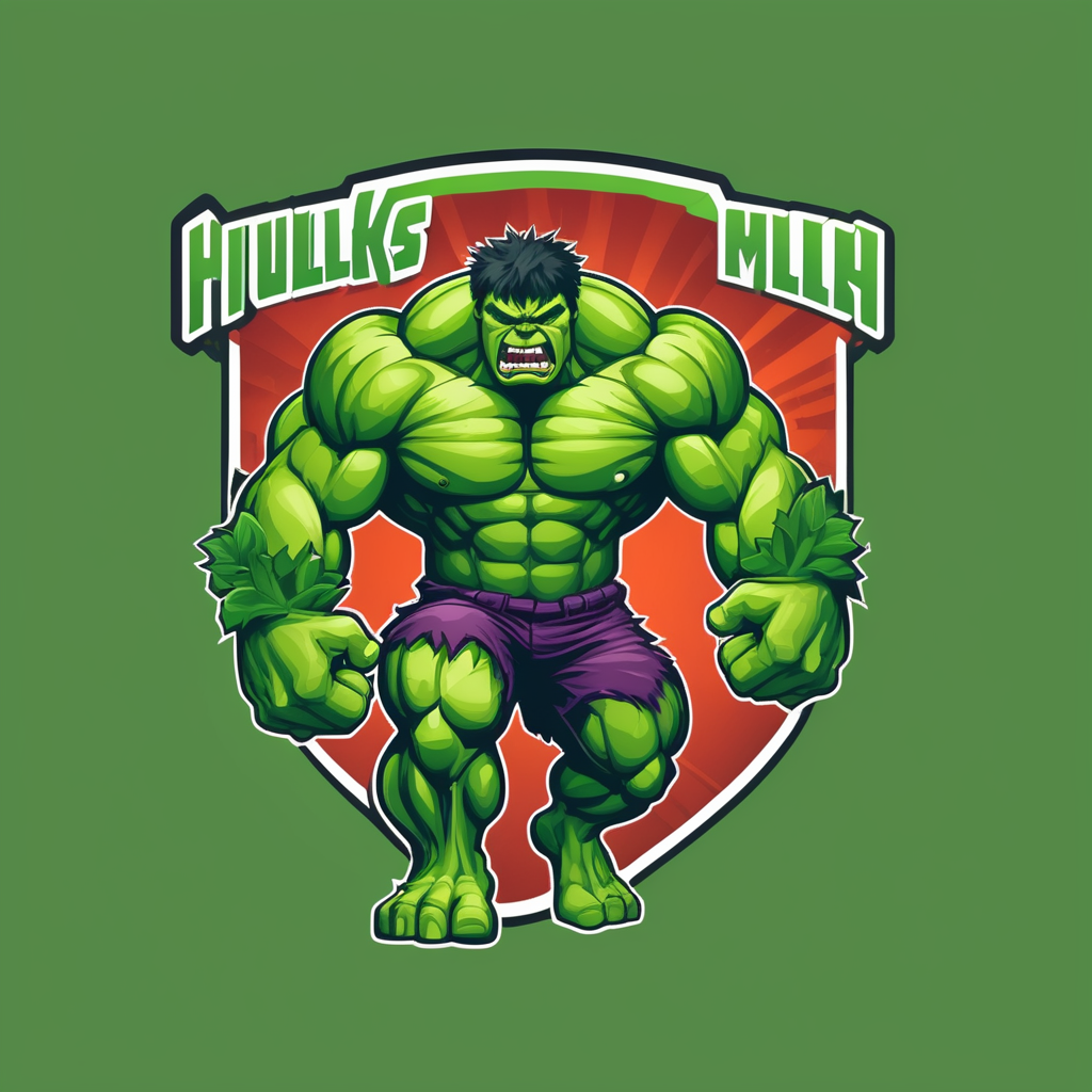 Premium Free ai Images | vector hulk smash mascot logo gaming bright ...