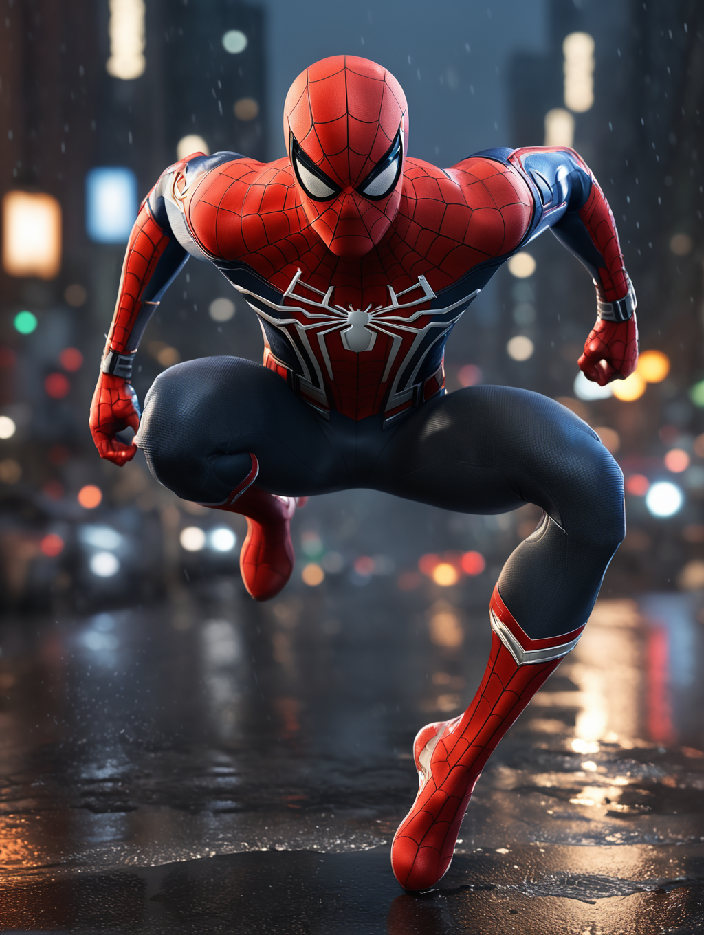 Premium Free ai Images | hyper realistic render of spider man advanced ...