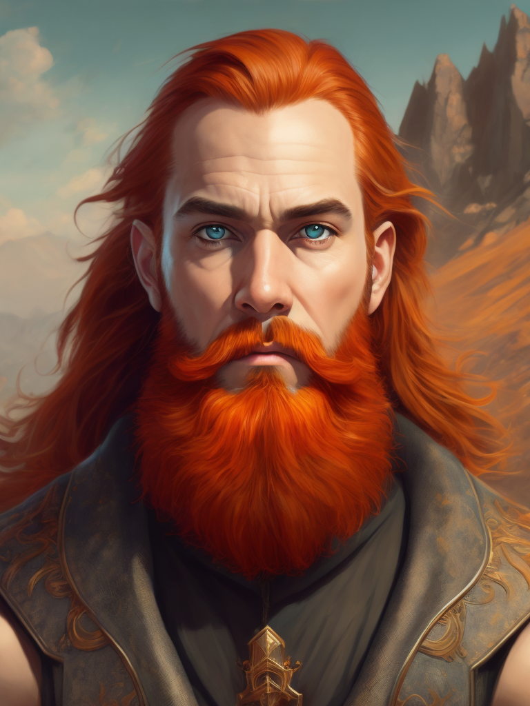 Premium Free ai Images | old dwarf portrait caravaggio ginger hair ...