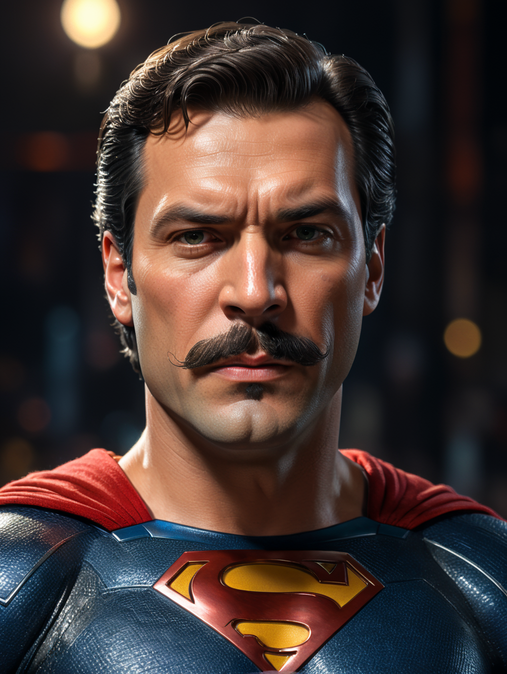 Premium Free ai Images | portrait superman with mario bros clothes and ...