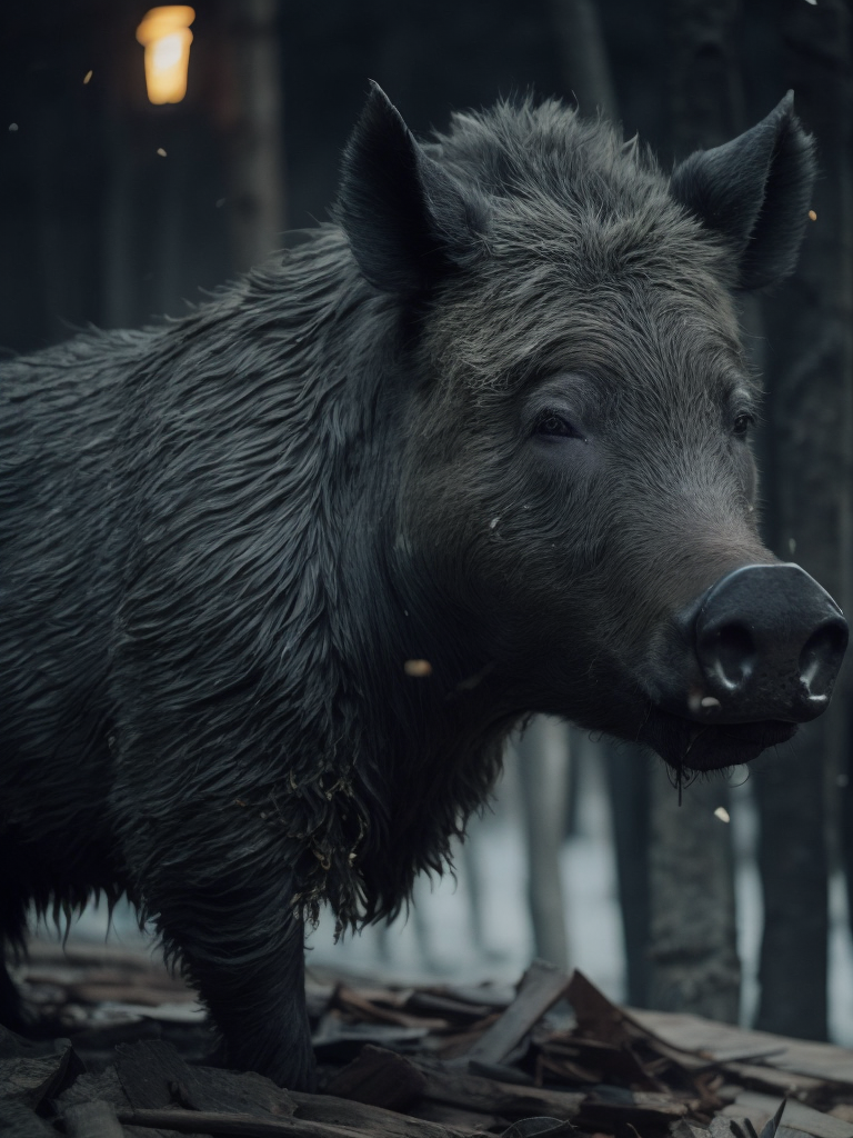 Premium Free ai Images | angry wild boar face