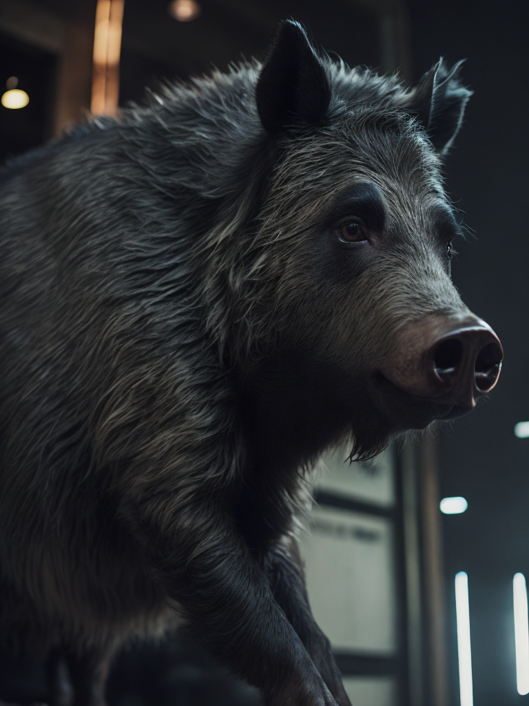 Premium Free ai Images | angry wild boar face