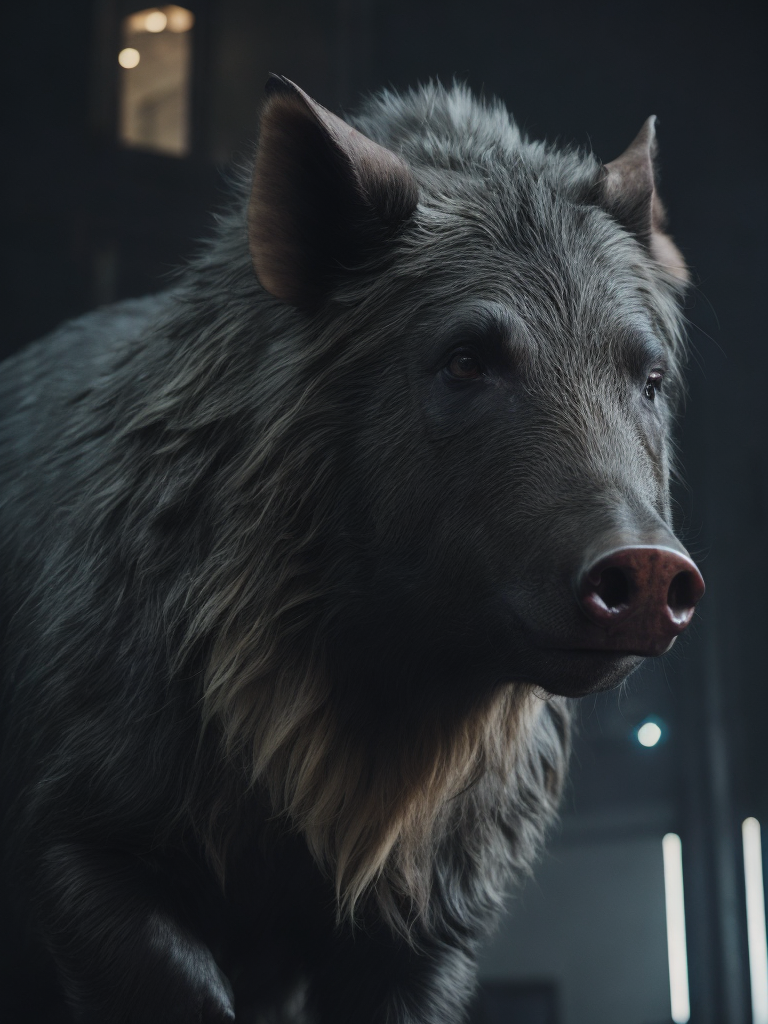 Premium Free ai Images | angry wild boar face