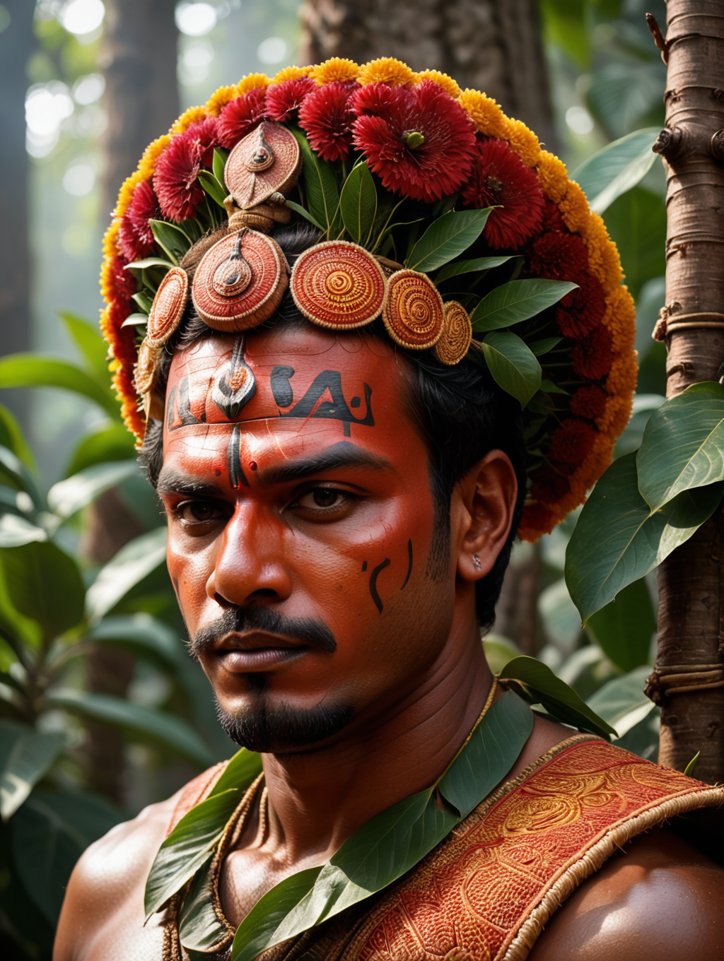 Premium Free ai Images | theyyam theyyam festival of kerala hyper ...