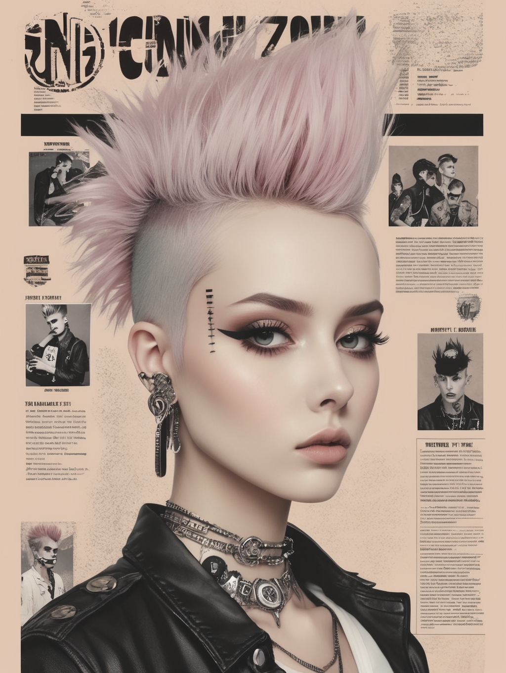 Premium Free ai Images | fanzine punk style