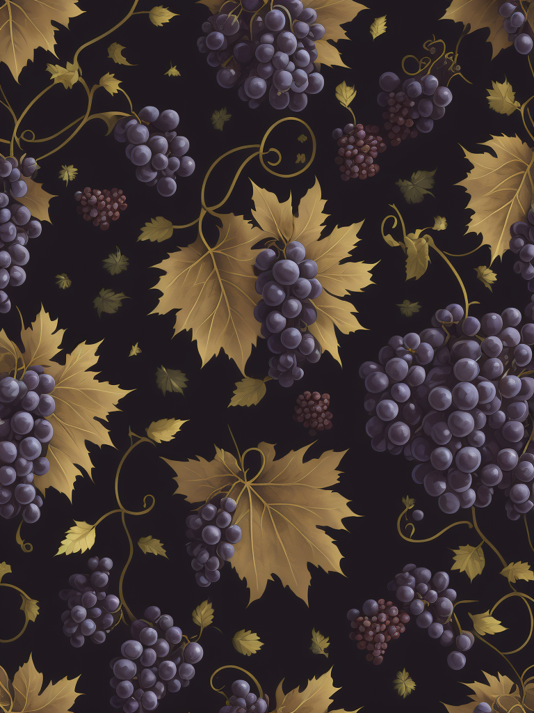 Premium Free ai Images | seamless pattern grape flat vector illustration floral design floral ...