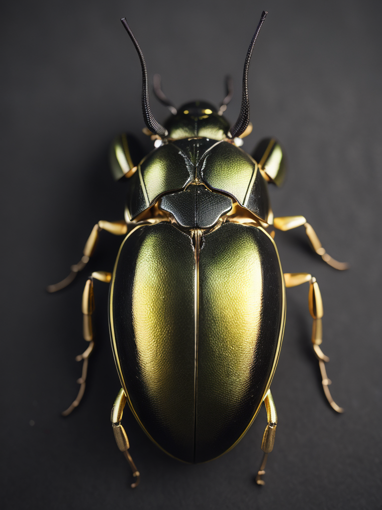 Premium Free ai Images | beautiful beetle metallic gold and lime green ...