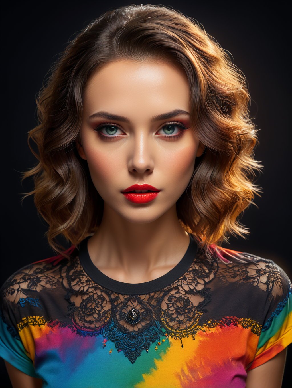 Premium Free ai Images | portrait of shirt bright and saturated colors ...