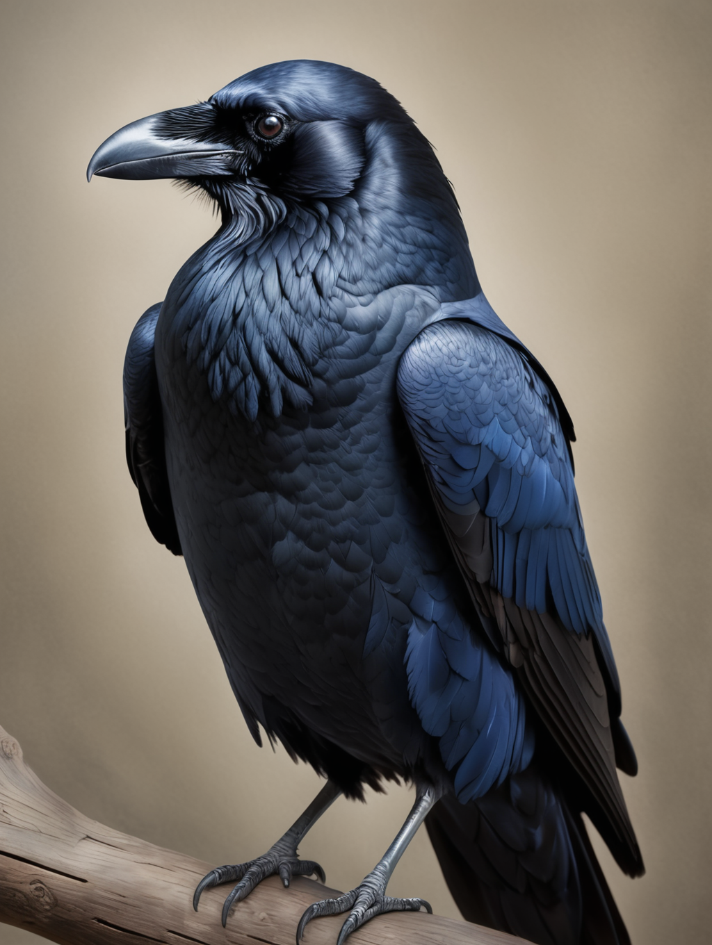 Premium Free ai Images | blue photorealistic raven